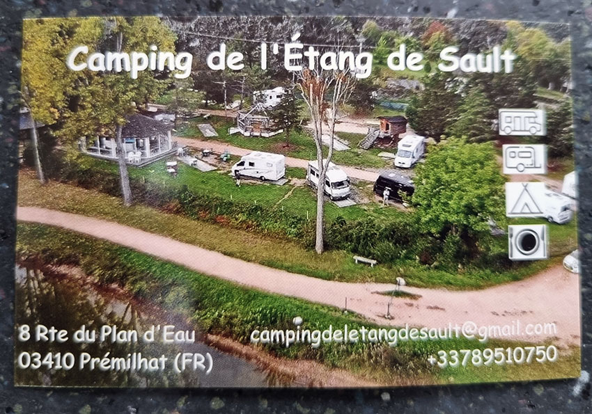 Camping de l'Étang de Sault. 03410 Premilhat - Forum camping-car ...